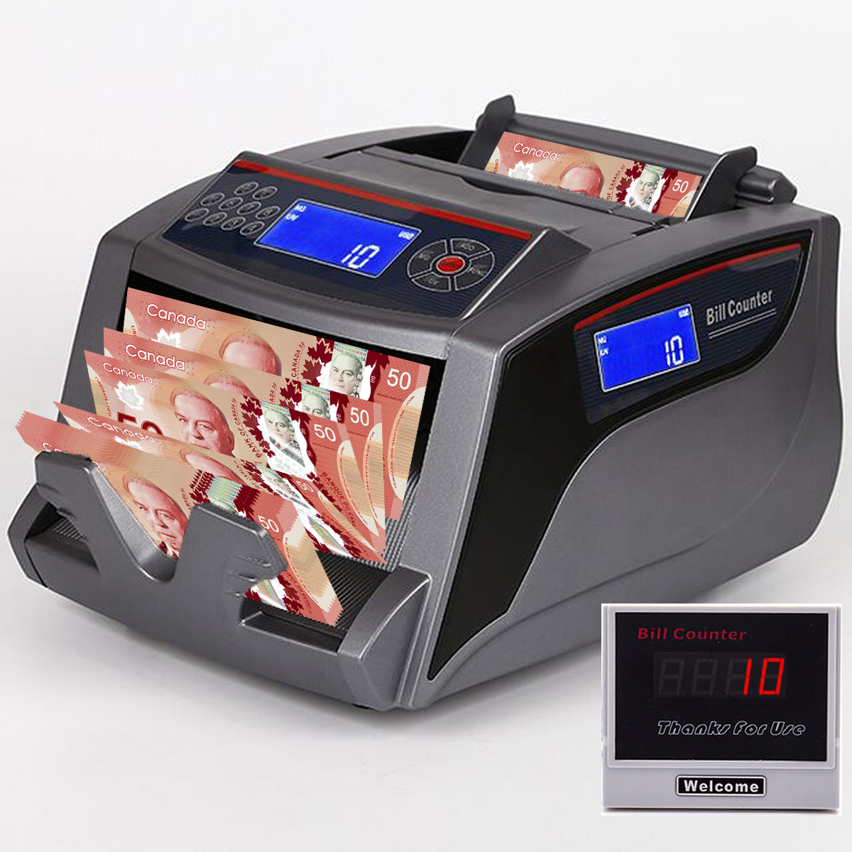 Polymer and Paper Canadian CAD USD Currency Bill Counter Plastic Money ...