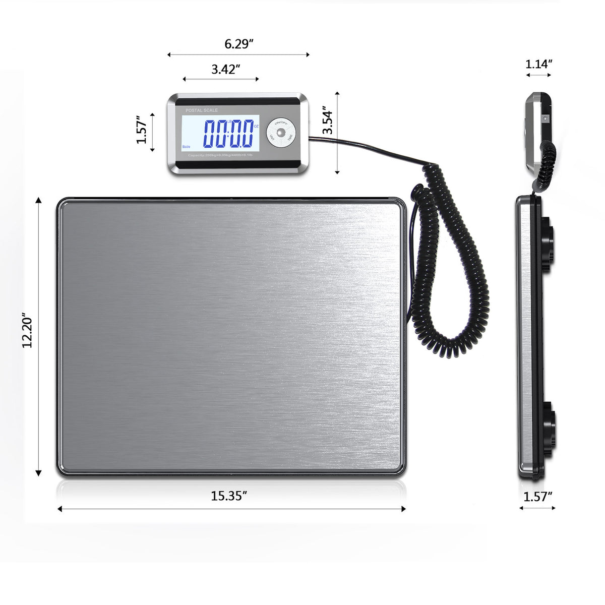 Shipping Scale, 660lb (300Kg) with High Accuracy, Stainless Steel Heav ...